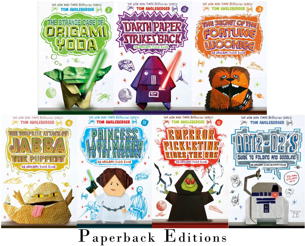ORIGAMI YODA Series by Tom Angleberger PAPERBACK Collection Set of ...