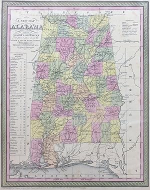 Map of Alabama by Thomas, Cowperthwait & Co: Very good overall (1850 ...