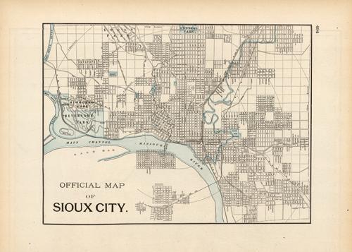 Official Map of Sioux City | Barnebys