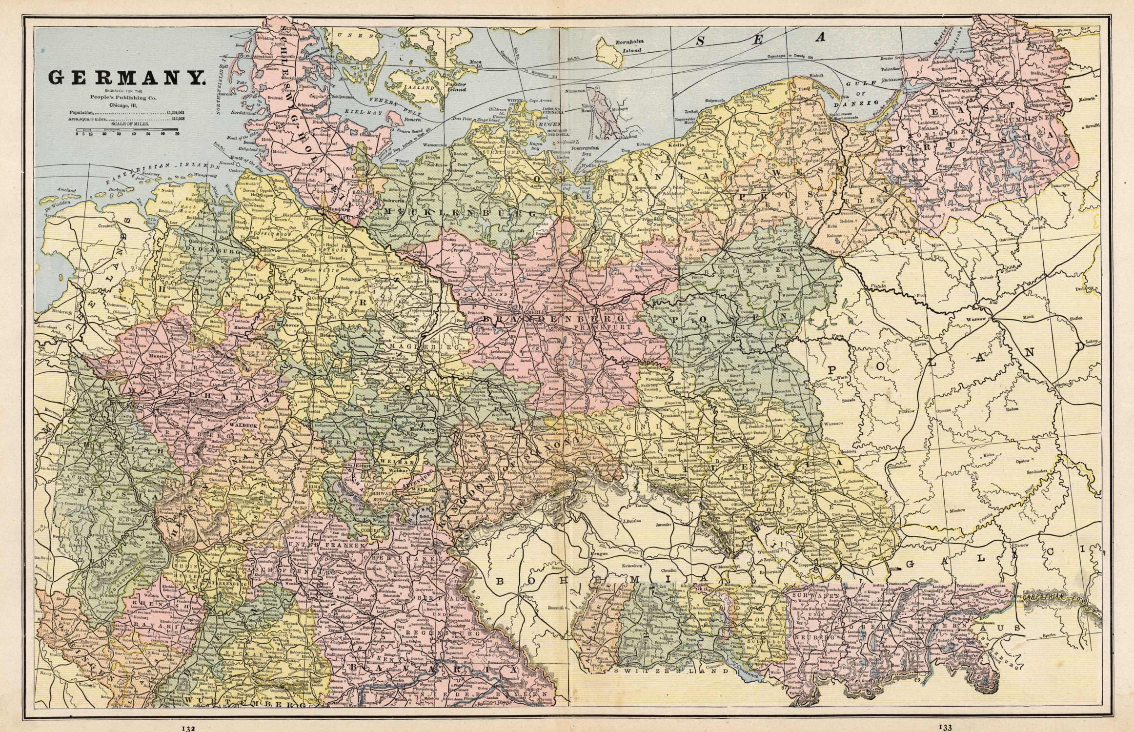 Germany: (1887) Map | Art Source International Inc.