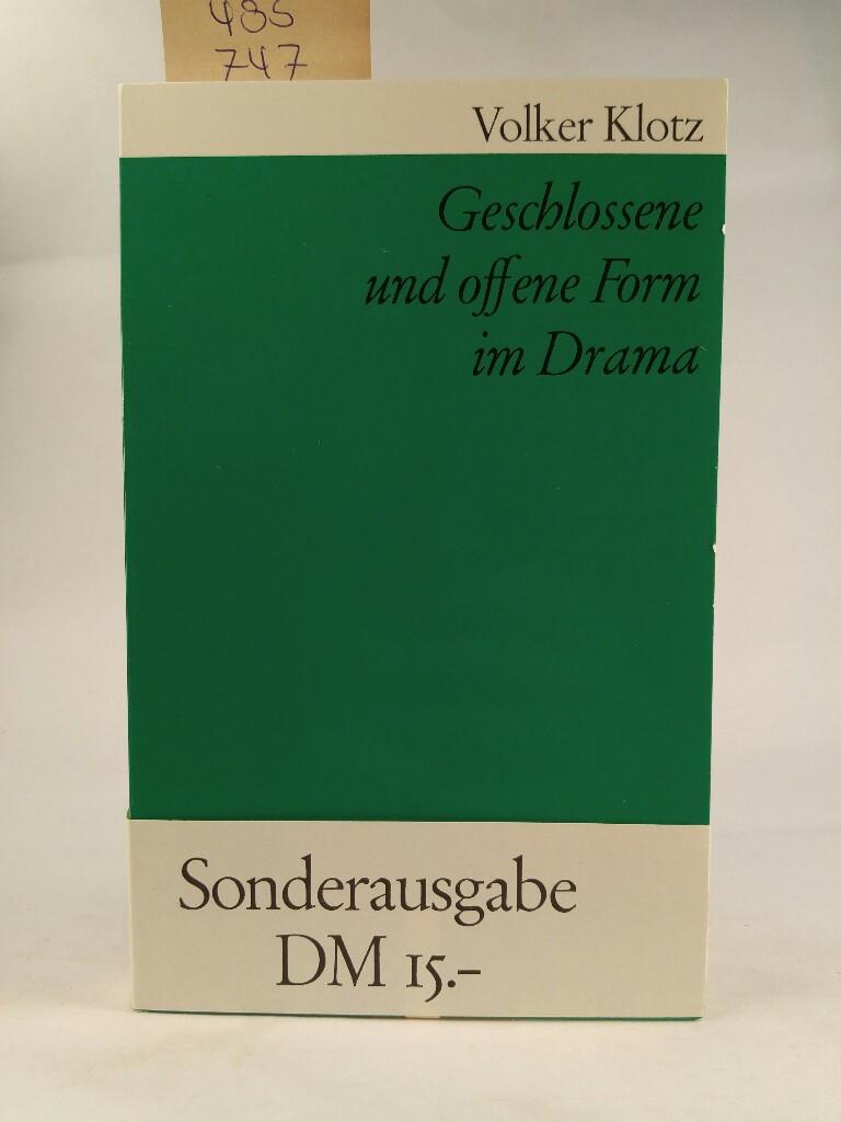 geschlossene und offene form von klotz - ZVAB