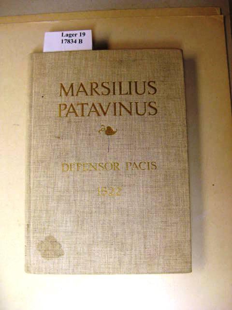 defensor pacis von marsilius patavinus - ZVAB