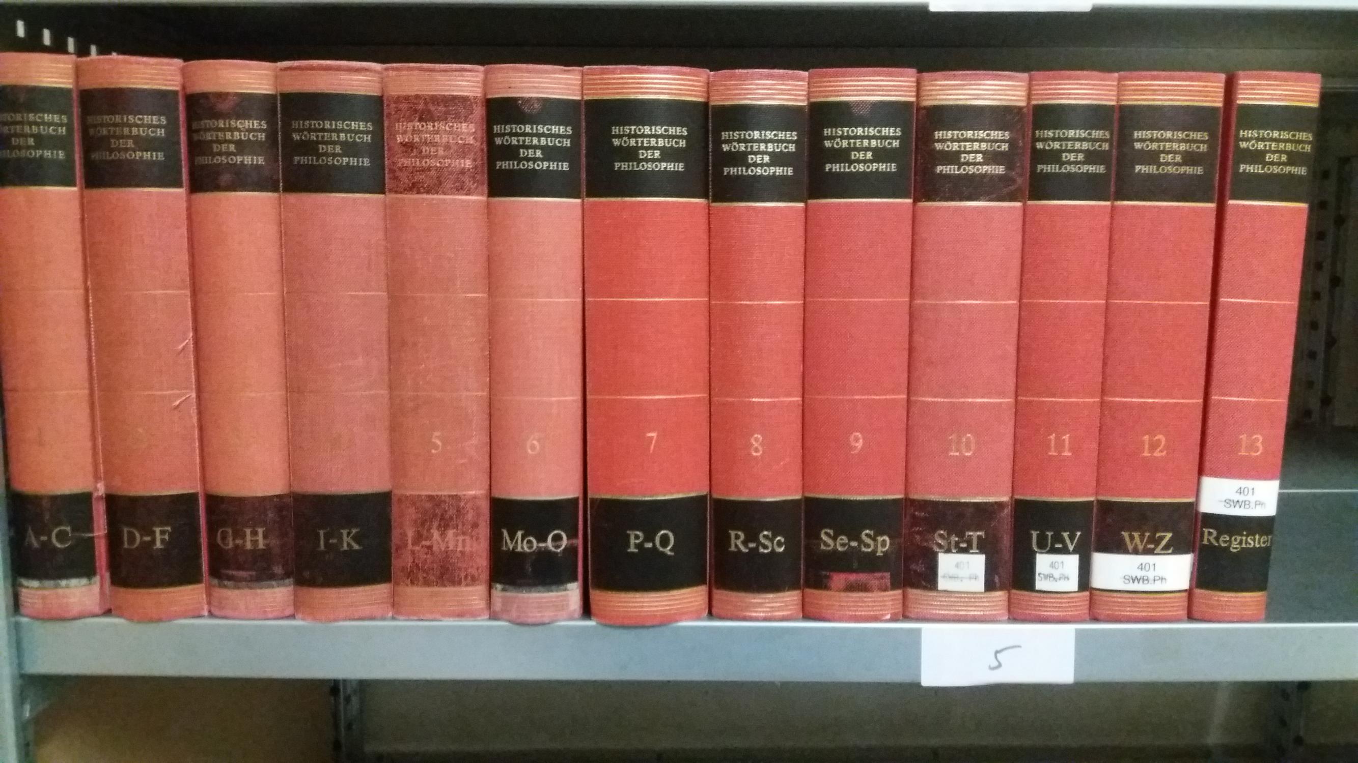historisches woerterbuch der philosophie von ritter - ZVAB