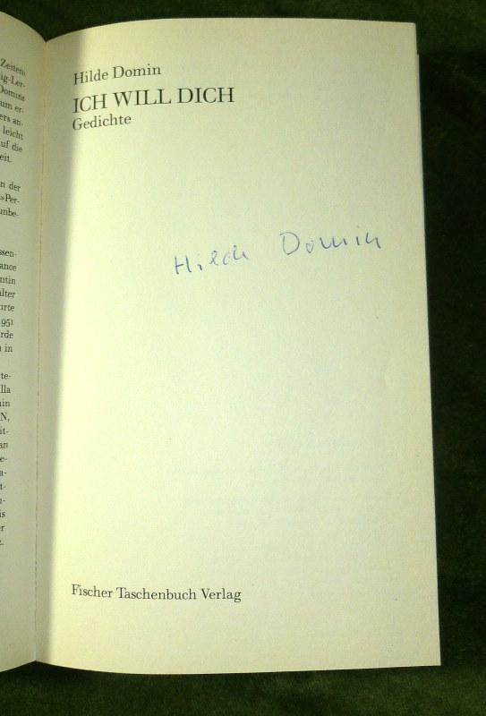 ich will dich gedichte von hilde domin - ZVAB