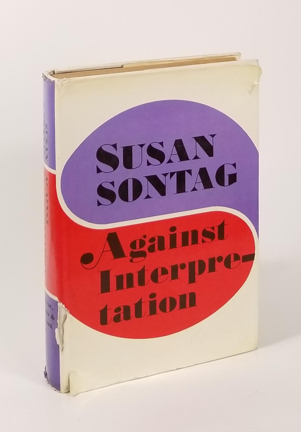 Against Interpretation by Sontag, Susan: Good Hardcover (1966) 1st ...