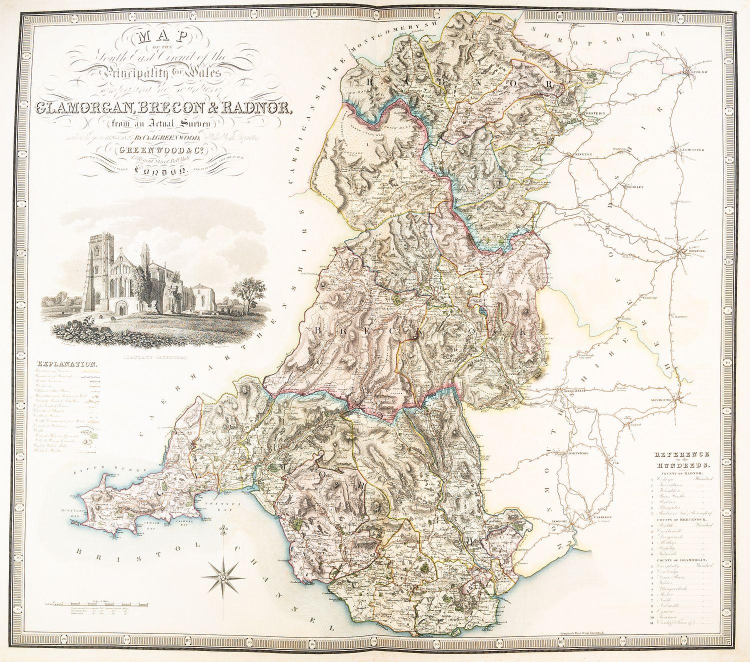 Map of the South East Circuit of the Principality of Wales, Comprising ...