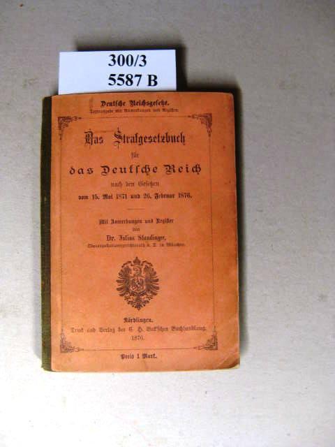 das strafgesetzbuch fuer das von dr - ZVAB