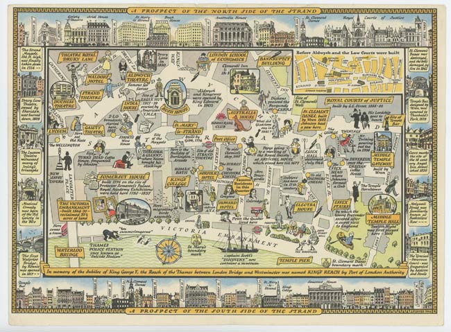 A Great New Survey of London 1946.Map of The Strand. by ENGLAND ...