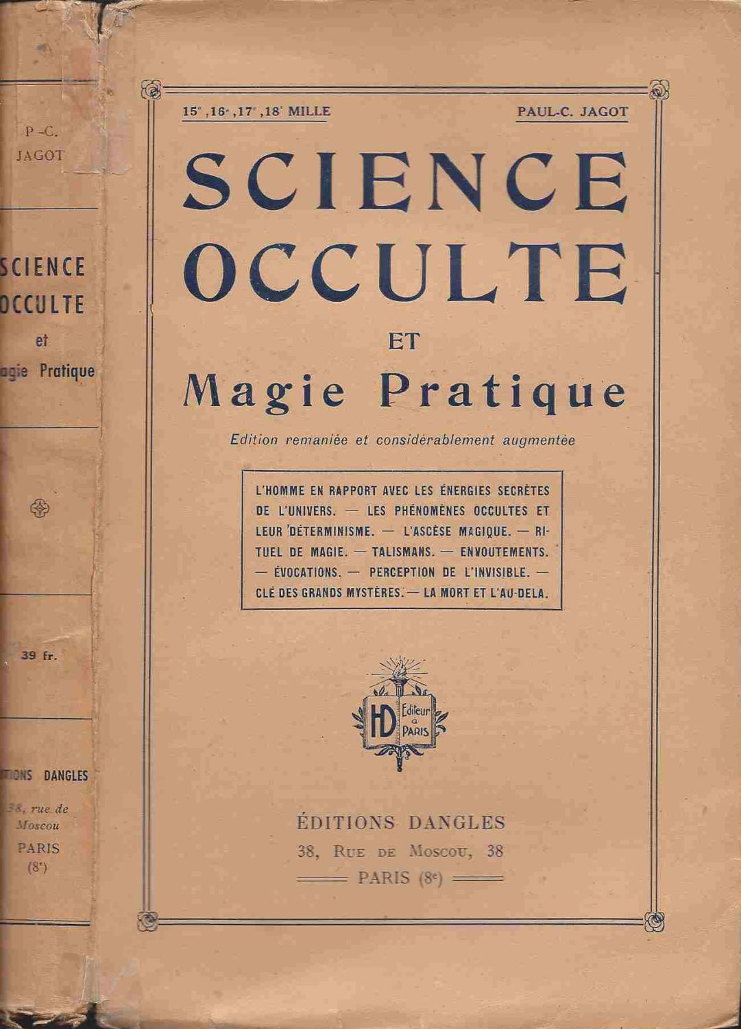 Science occulte et magie pratique by JAGOT P.-C.: Bon | LiBooks