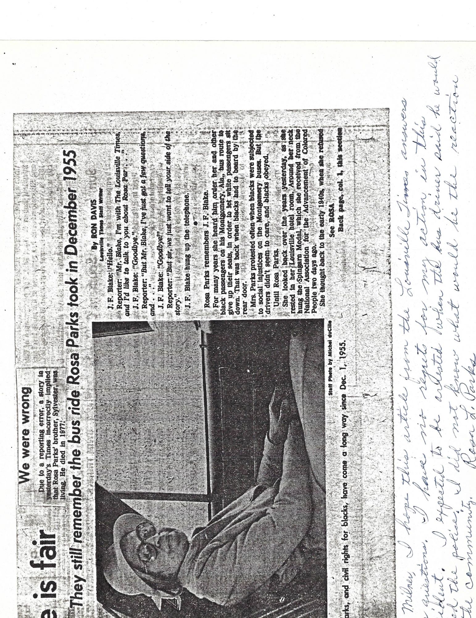 Rosa Parks Writes About Her Famous Bus Ride: "I have no... | Barnebys