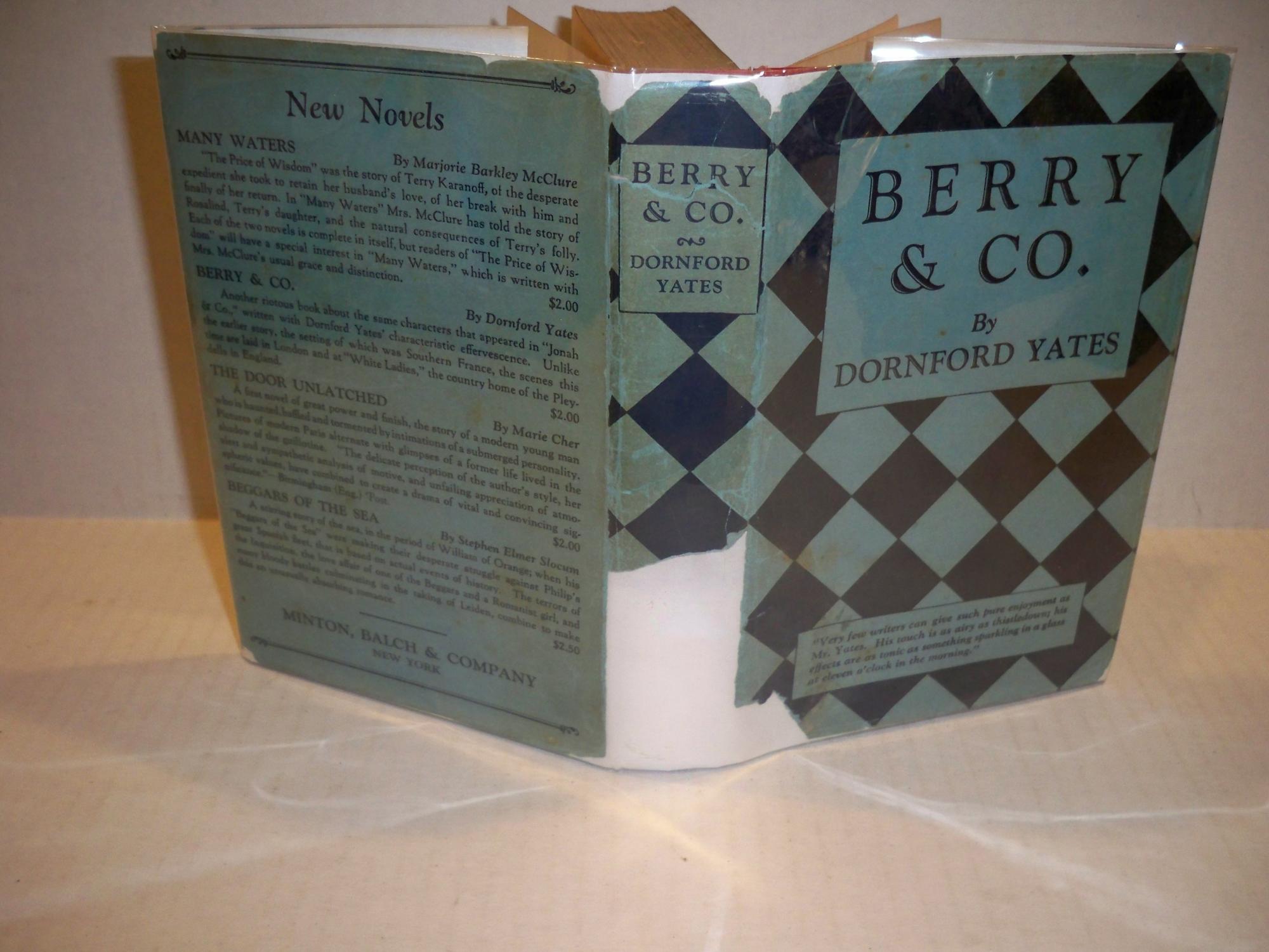 Berry and Co. by Dornford Yates: Very Good Hardcover (1928) First ...