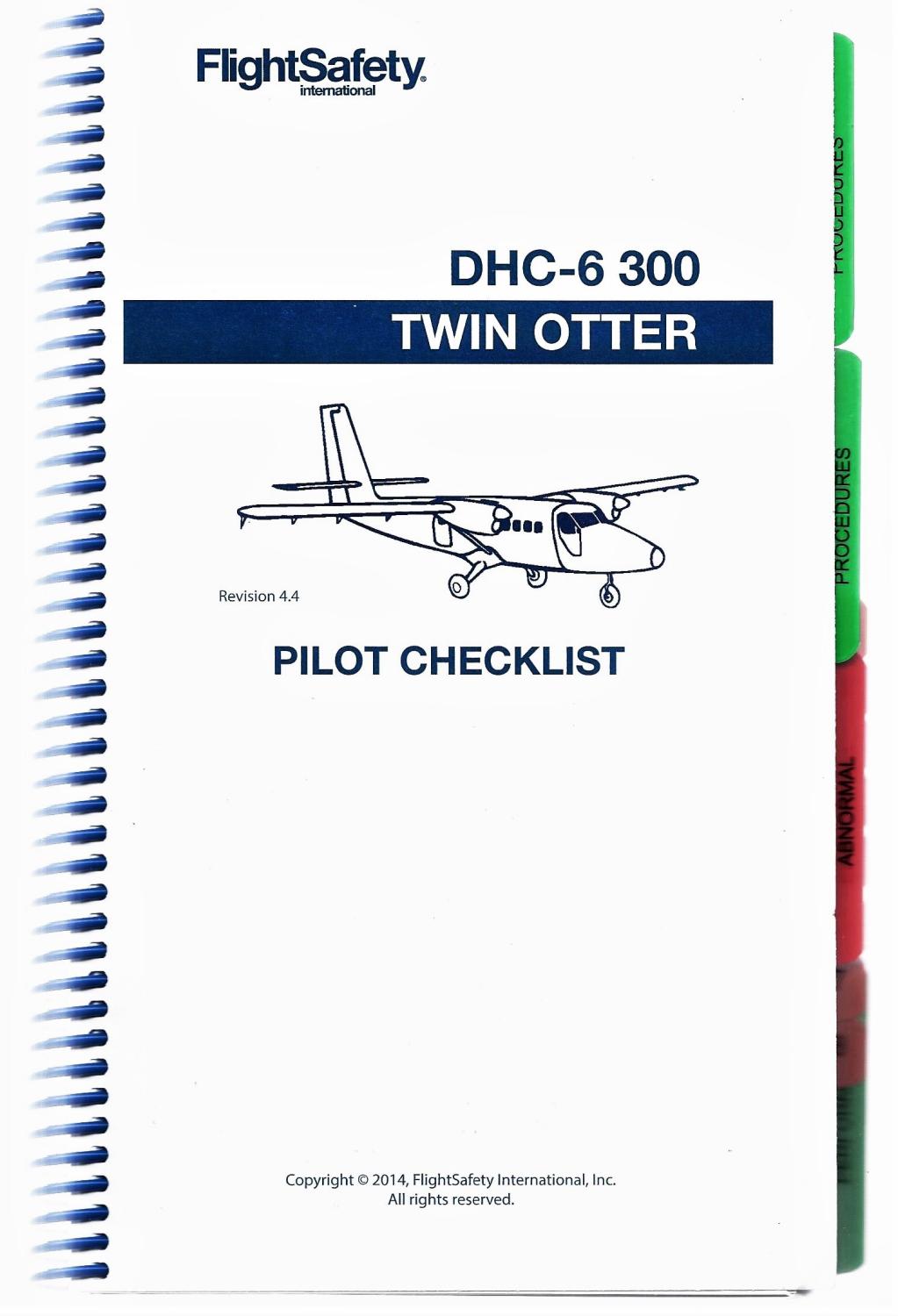 Twin Otter DHC-6 300 Pilot Checklist (Revision 4.4) Aviation | Barnebys