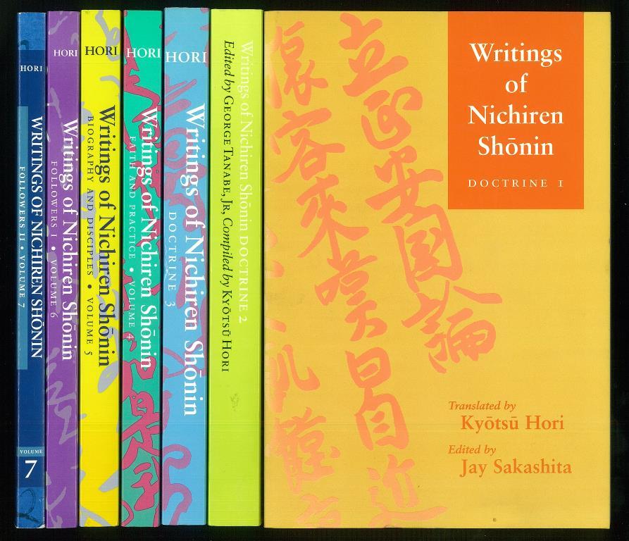 Writings of Nichiren Shonin 1-7. Hori,Kyotsu comp. Sakashita,Jay et al ...