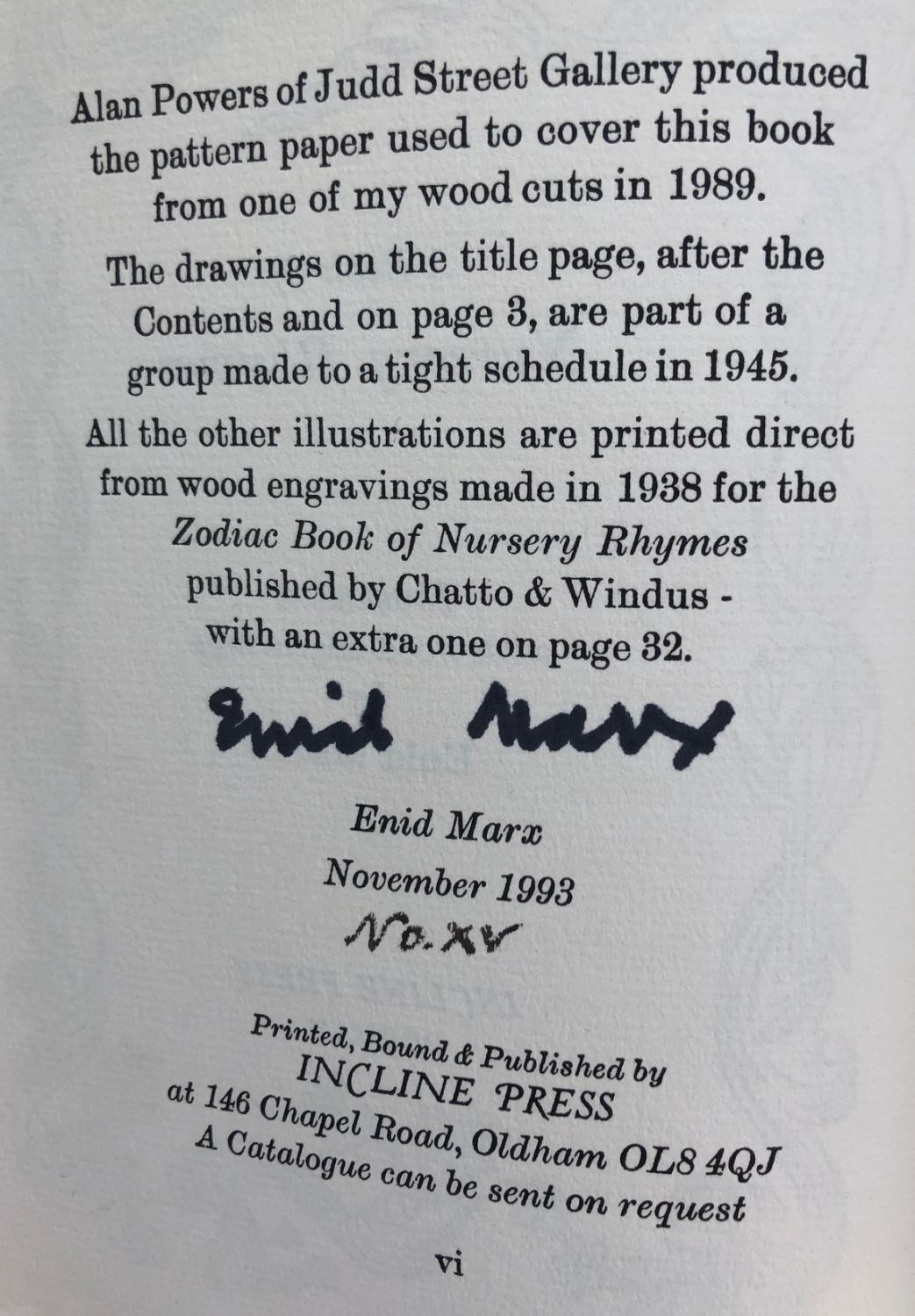 A Book Of Nursery Rhymes Illustrated By Enid Marx : The Limited Edition ...