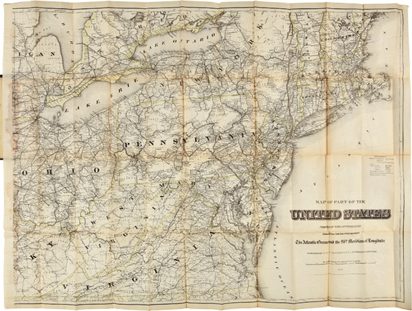 MAP OF PART OF THE UNITED STATES NORTH OF THE 37TH... | Barnebys