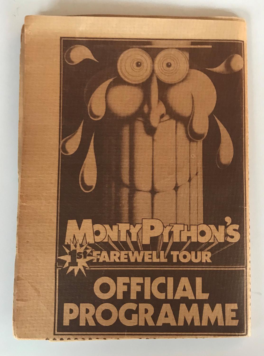 Monty Python's 1st Farewell Tour, Official Programme | Barnebys