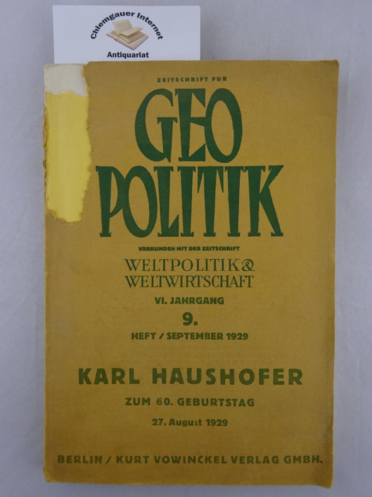 zeitschrift fuer geopolitik von haushofer - ZVAB