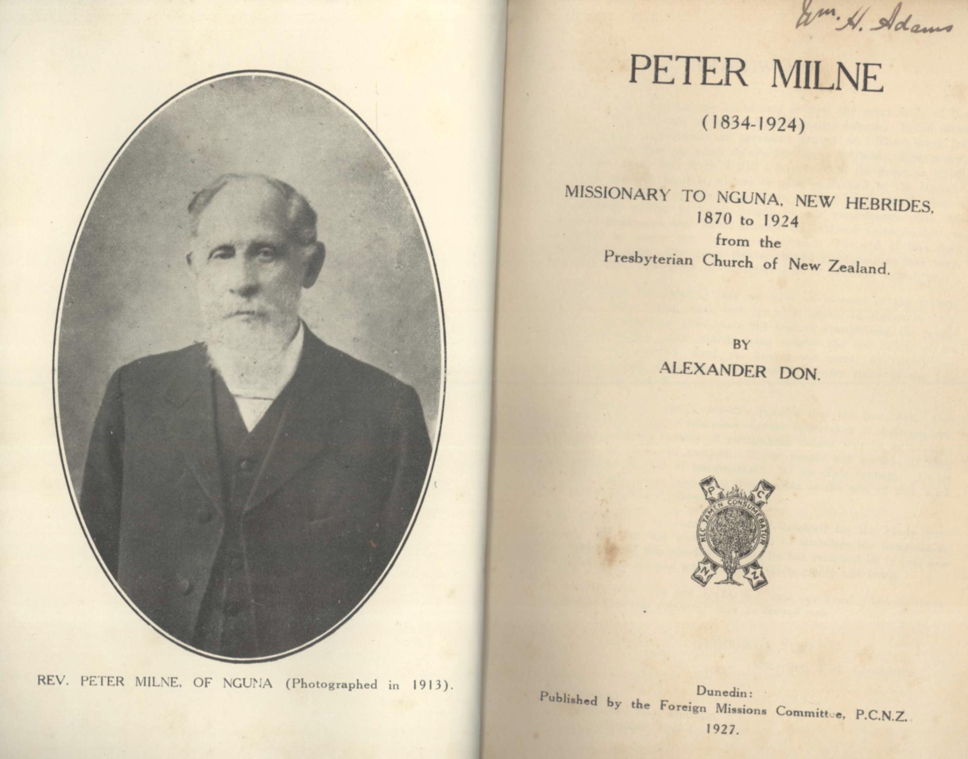 Peter Milne (missionary) - Alchetron, the free social encyclopedia