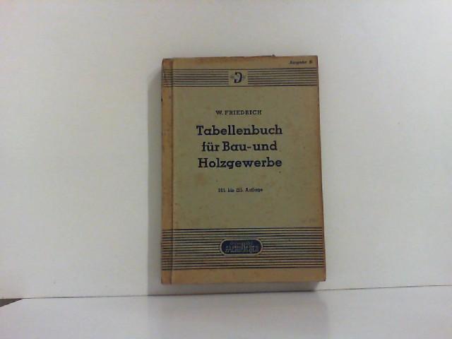 tabellenbuch bau und von friedrich - ZVAB