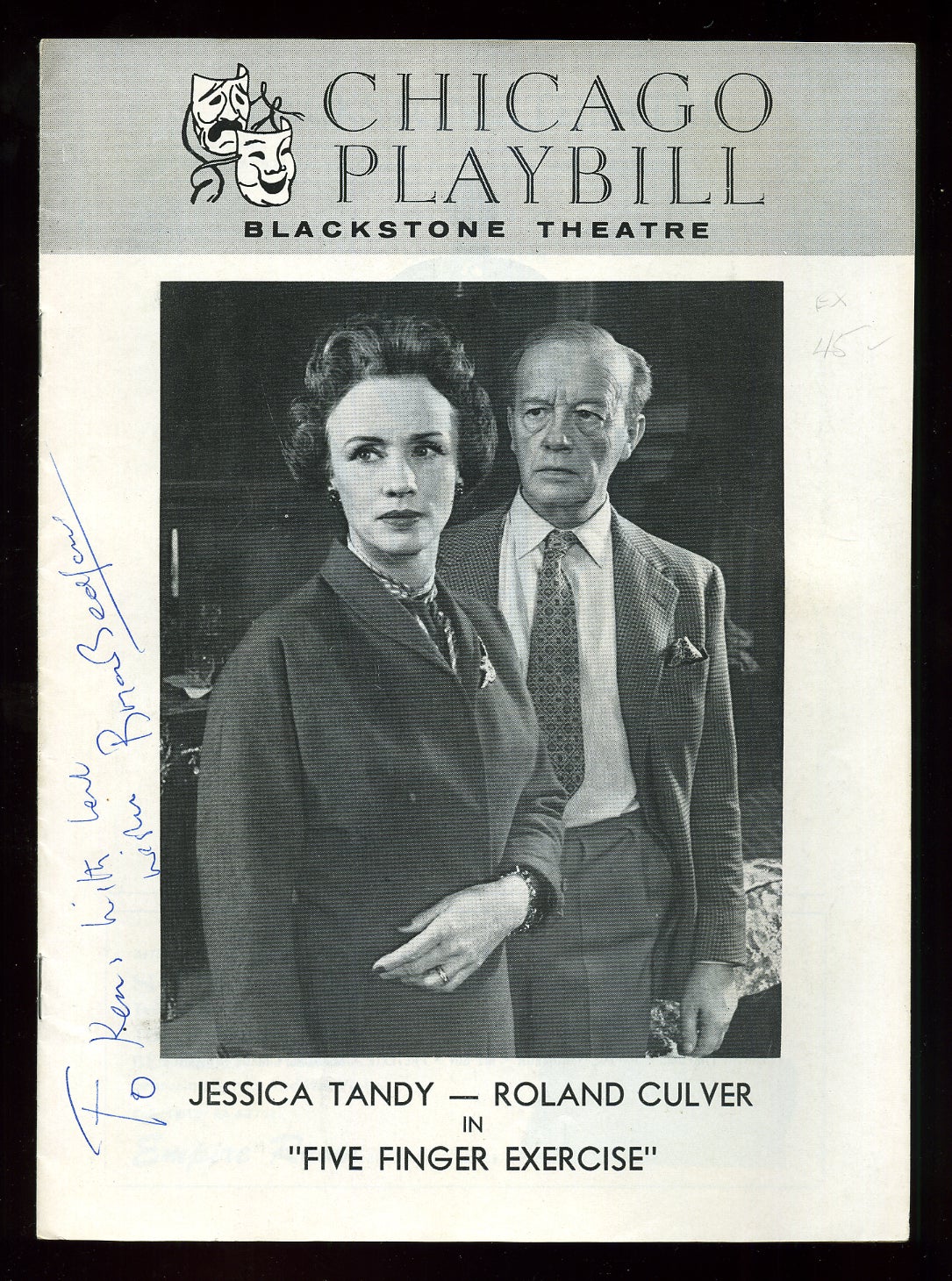 [Chicago Playbill]: Five Finger Exercise by SHAFFER, Peter: Near Fine ...