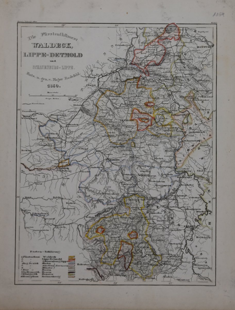 Die Fürstenthümer Waldeck, Lippe-Detmold und Schaumburg-Lippe 1850 ...