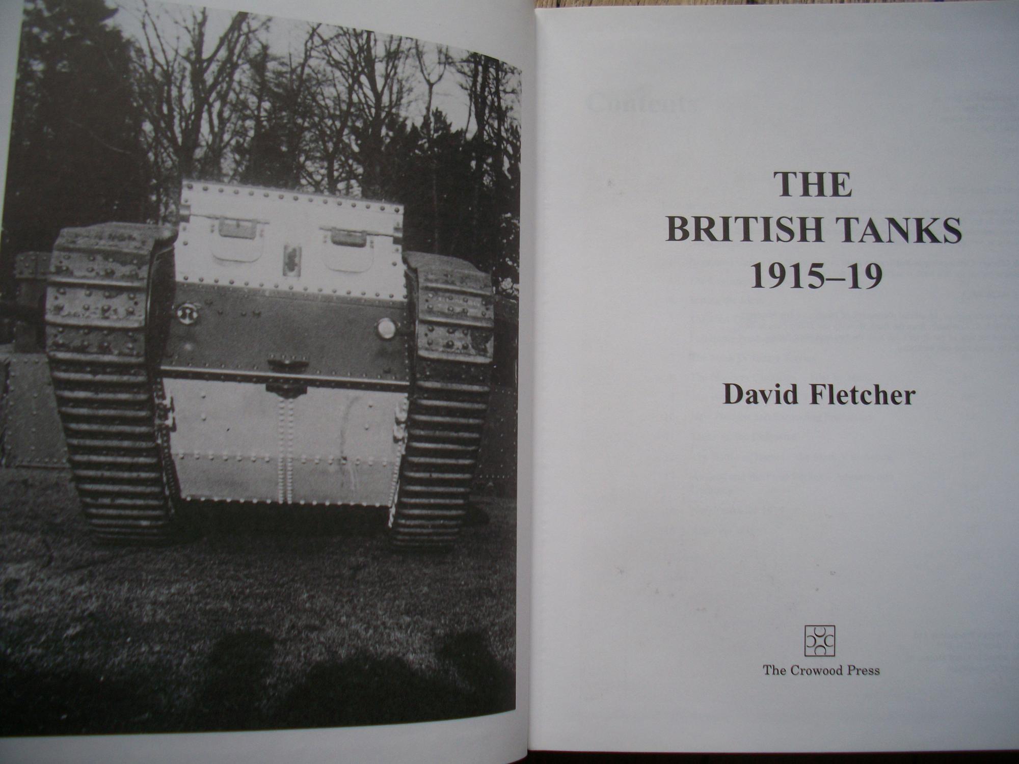 the BRITISH TANKS 1915-19 by David FLETCHER: Très bon Couverture rigide ...