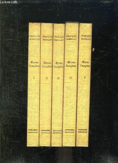 5 TOMES. OEUVRES COMPLETES DE MAITRE FRANCOIS RABELAIS. TOME 1 ...