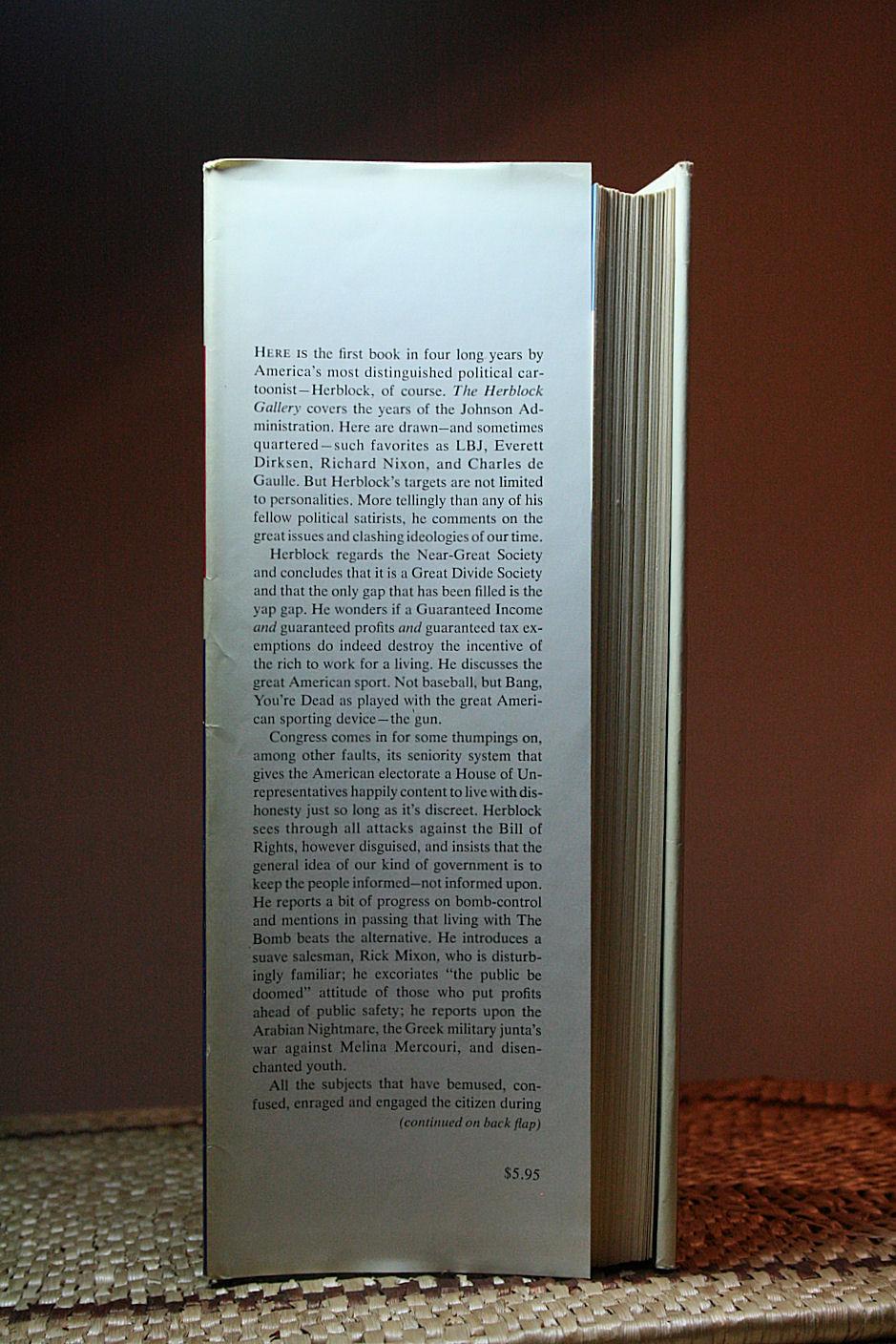 The Herblock Gallery by Block, Herbert: Very Good Hardcover (1968) 1st ...