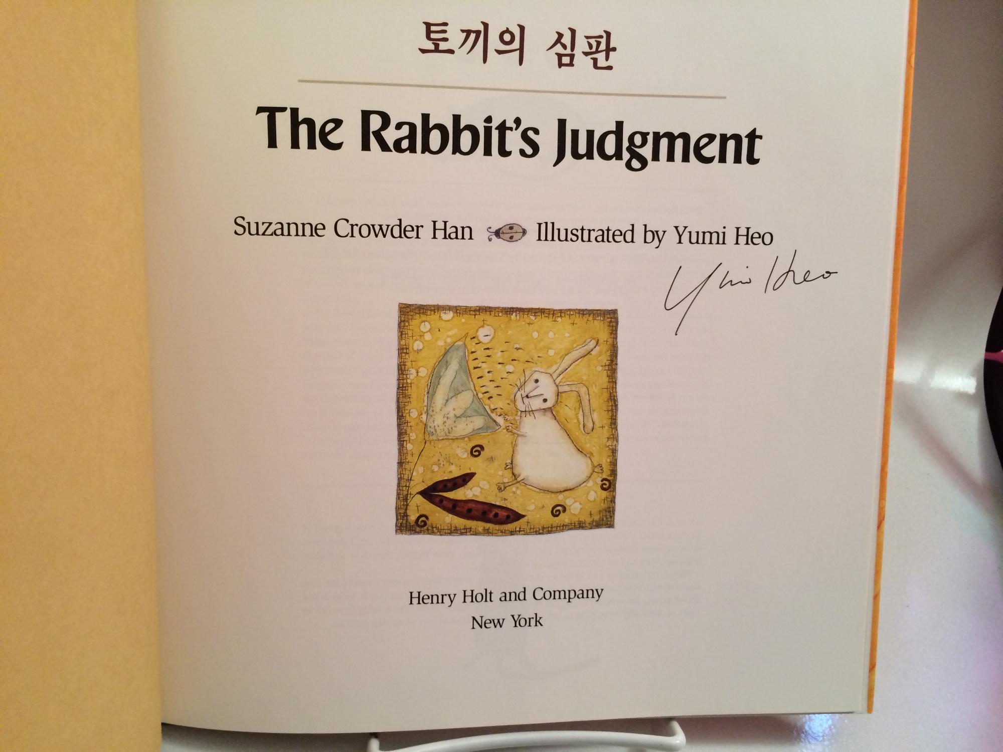 The Rabbit's Judgment by Suzanne Crowder Han: As New Hardcover (1994 ...