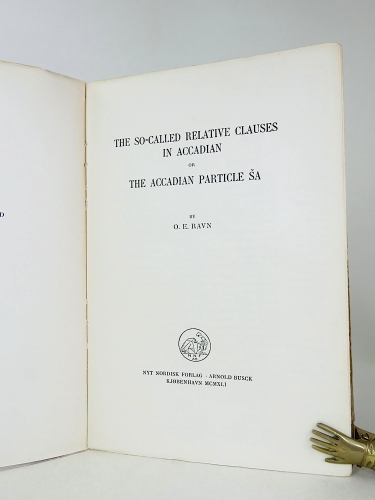 The So-Called Relative Clauses in Accadian, or the Accadian Particle Sa ...