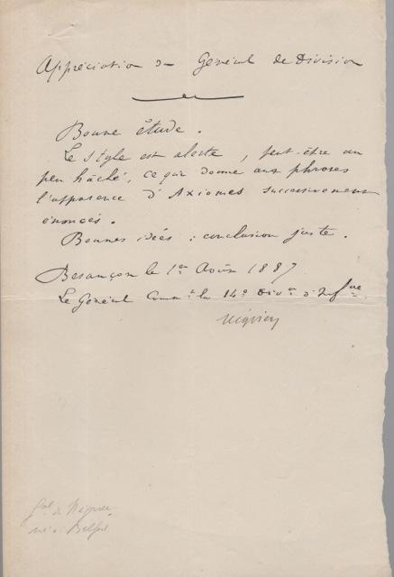 Général by NÉGRIER François Oscar de: (1887) Manuscript / Paper ...