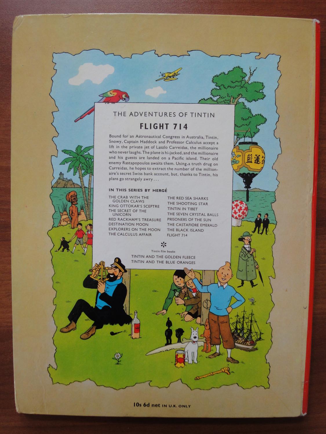 The Adventures of Tintin: Flight 714 by Herge: Fair Hardcover (1968 ...