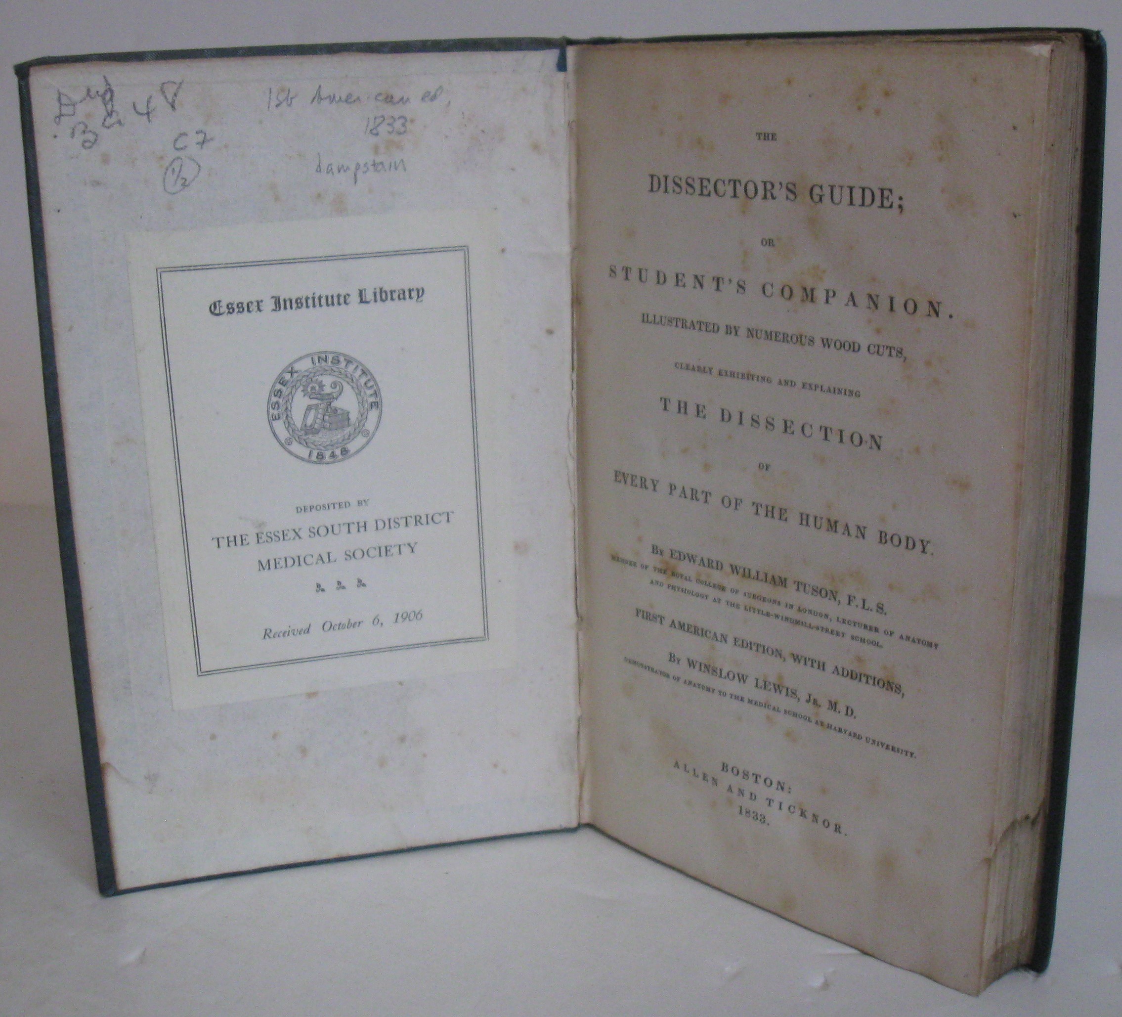 The Dissector's Guide; or Student's Companion. Illustrated by Numerous ...