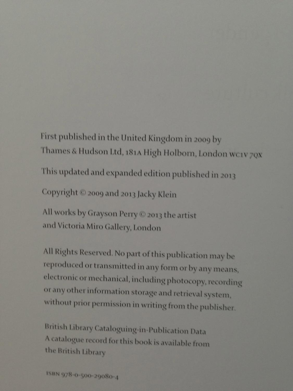 Grayson Perry - Updated and Expanded by Klein, Jacky - Grayson Perry ...