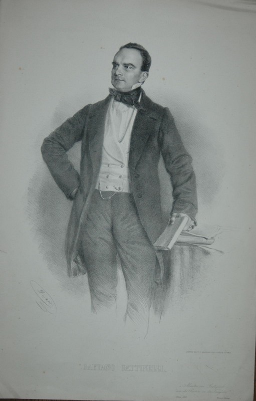 Porträt. Fast Ganzfigur von vorn, in der linken Hand ein Buch. Gemalt ...