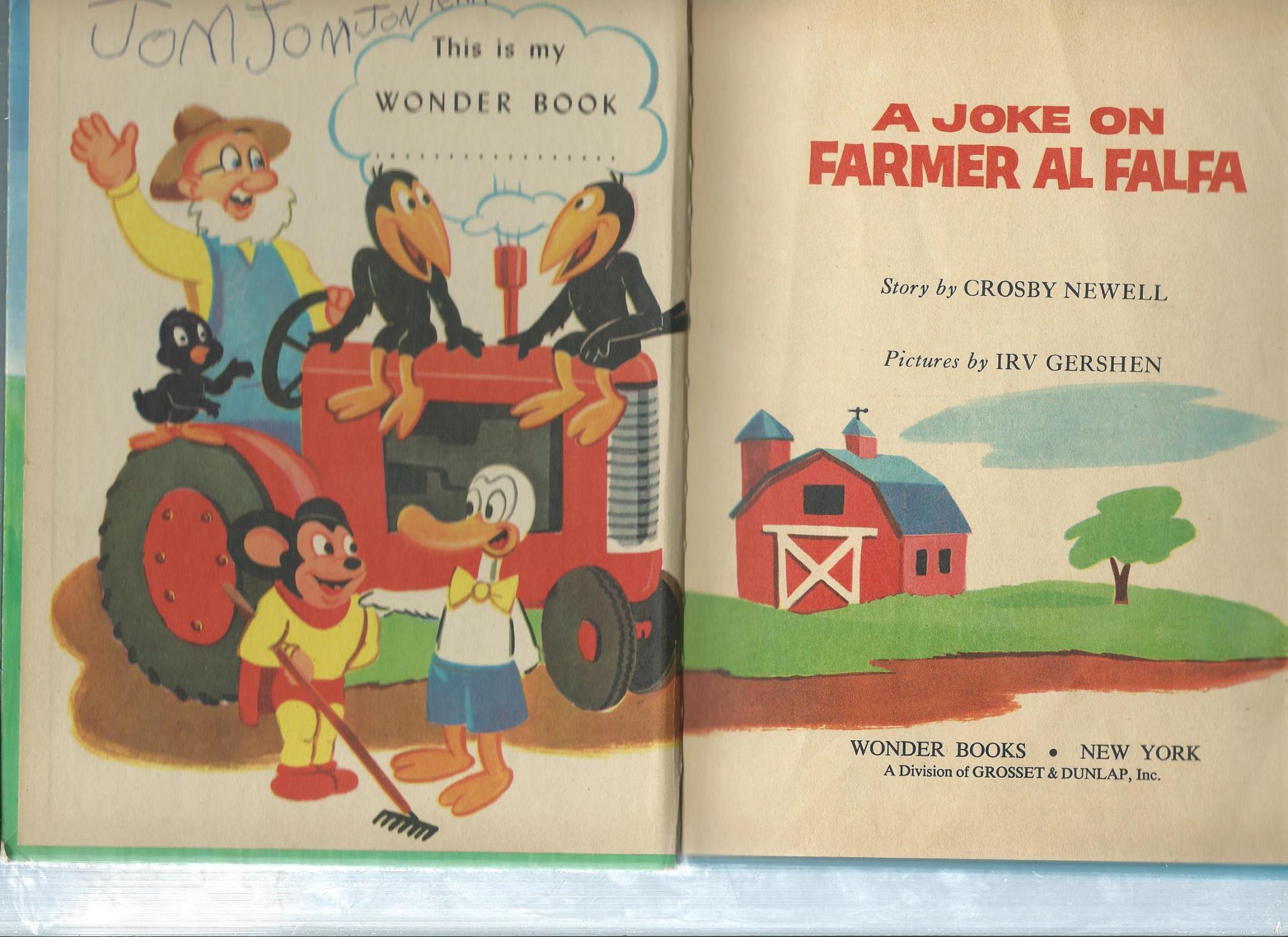 A JOKE ON FARMER AL FALFA by Newall, Crosby / illust.by Gershen, Ira ...