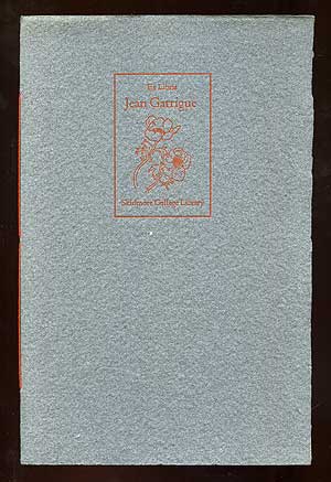 Ex Libris Jean Garrigue by GARRIGUE, Jean: Fine Softcover (1975 ...