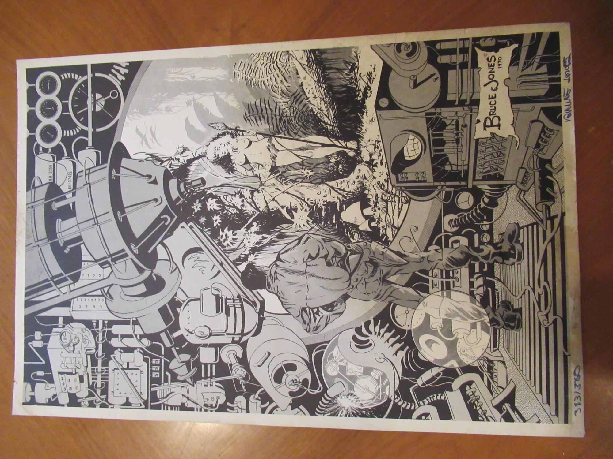 Untitled Original Black And White Lithograph By Bruce Jones par Jones ...