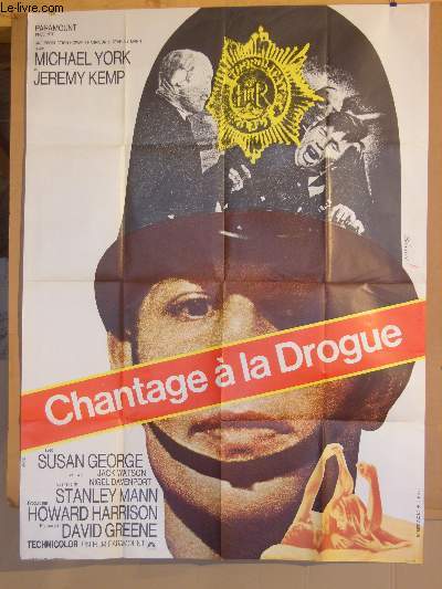 AFFICHE DE CINEMA - CHANTAGE A LA DROGUE von MICHAEL YORK - JEREMY KEMP ...
