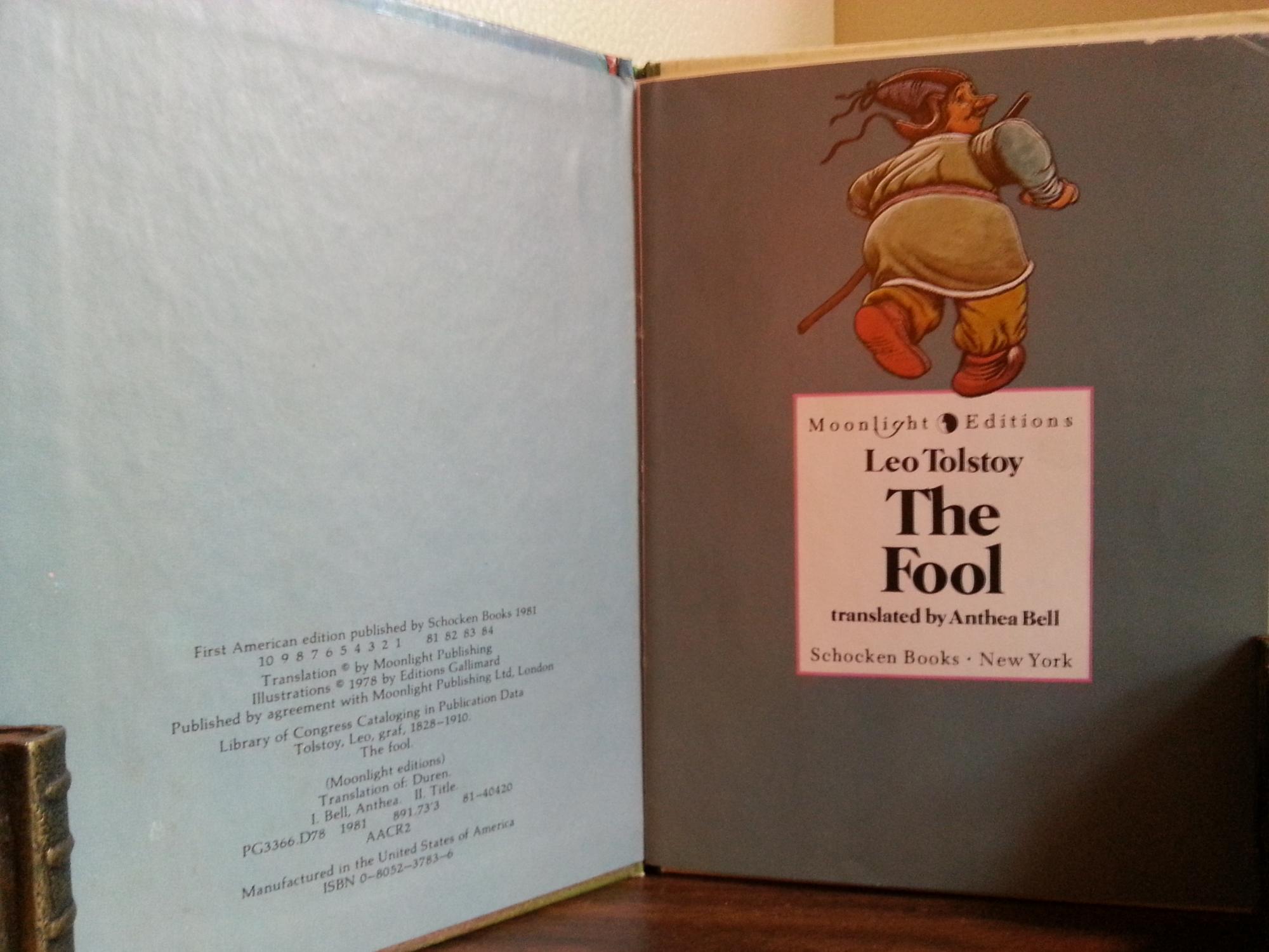 The Fool // FIRST EDITION // by Tolstoy, Leo (Illustrated by LAPOINTE ...