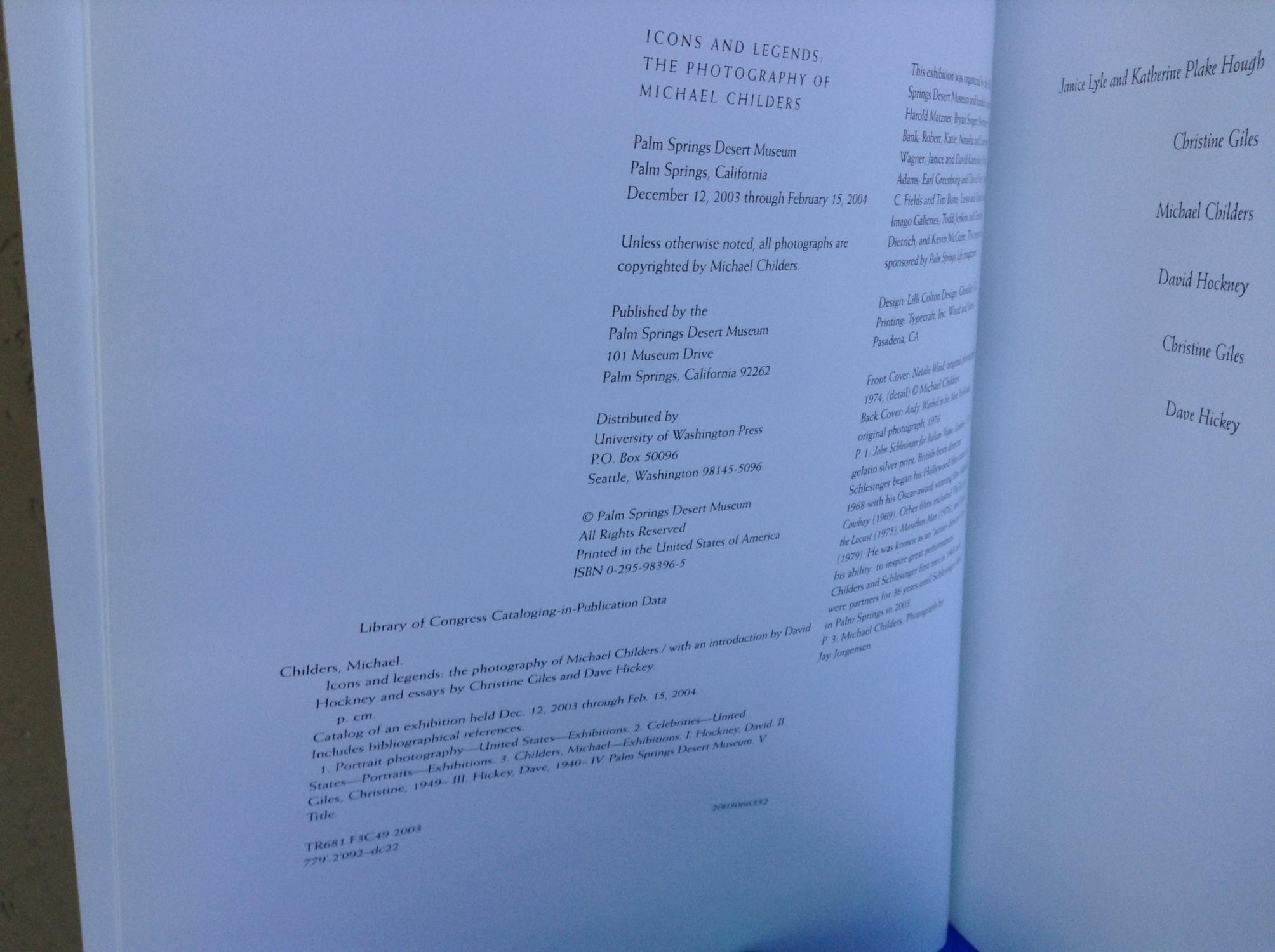 Icons and Legends: The Photography of Michael Childers by Hockney ...