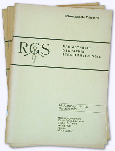 Schweizerische Zeitschrift RGS - Radiästhesie Geopathie ...