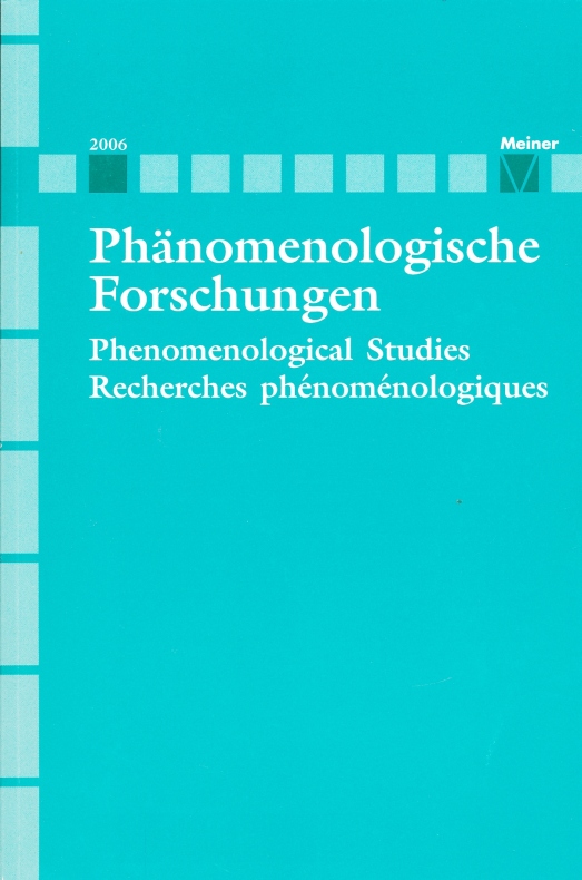 Phänomenologische Forschungen, Jahrgang 2006. by Lembeck, Karl-Heinz ...