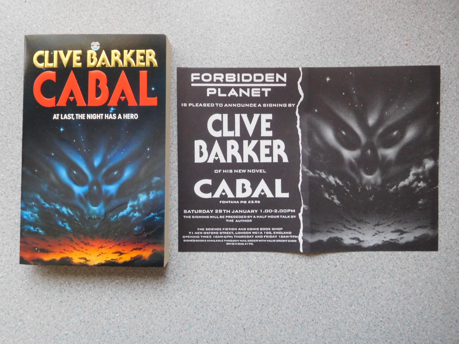CABAL: AT LAST THE NIGHT HAS A HERO (Pristine Copy Signed by Clive ...