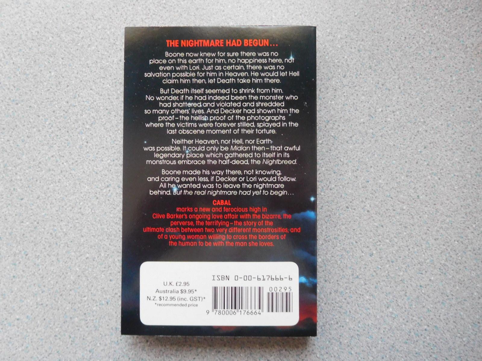 CABAL: AT LAST THE NIGHT HAS A HERO (Pristine Copy Signed by Clive ...