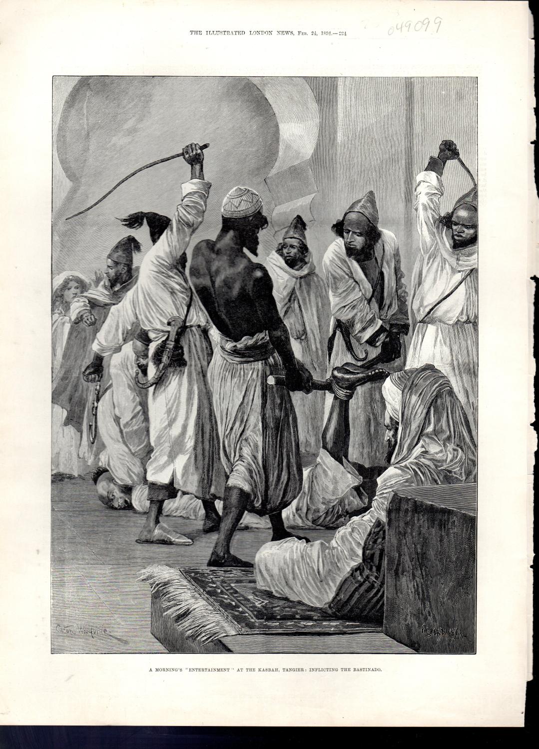 ENGRAVING: "A Morning's Entertainment at the Kasbah, Tangier ...