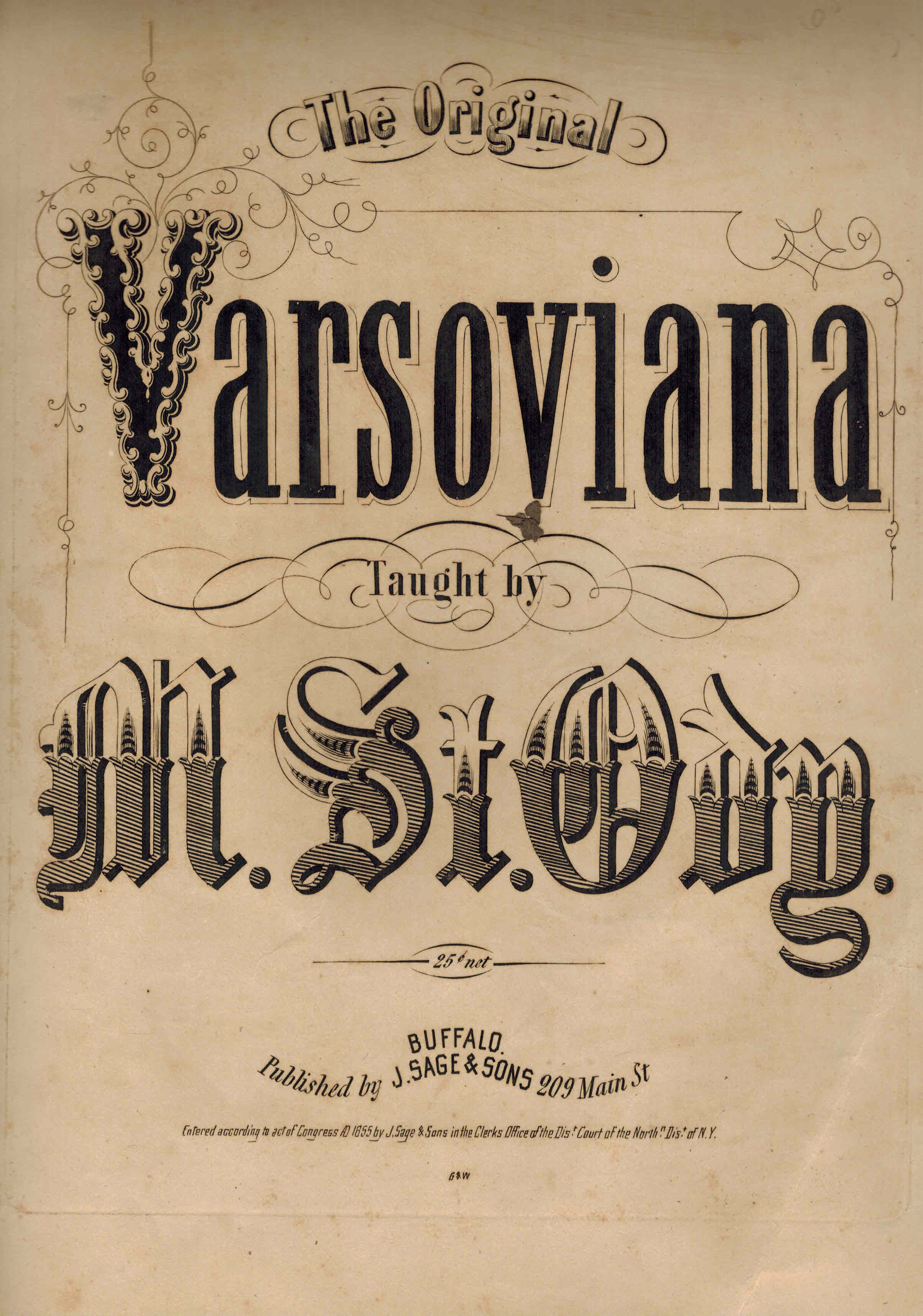 The Original Varsoviana Taught By M St. Ong - Vintage Sheet Music by M ...