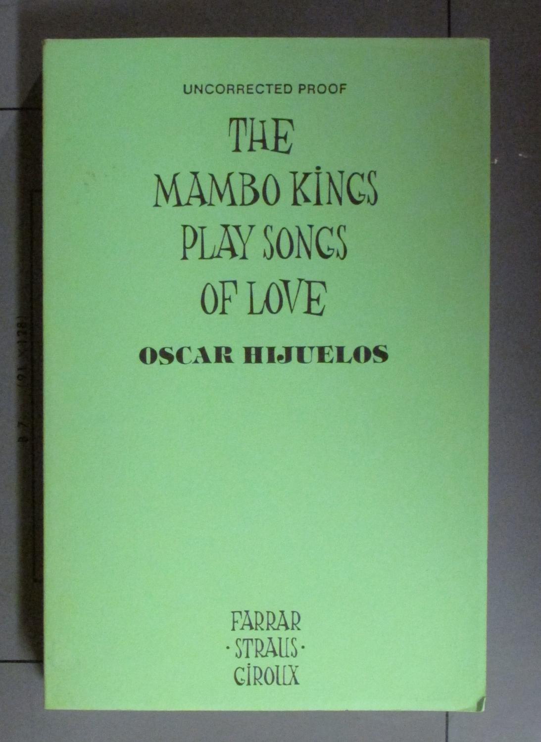 The Mambo Kings Play Songs Of Love by Hijuelos, Oscar: Very Good Soft ...