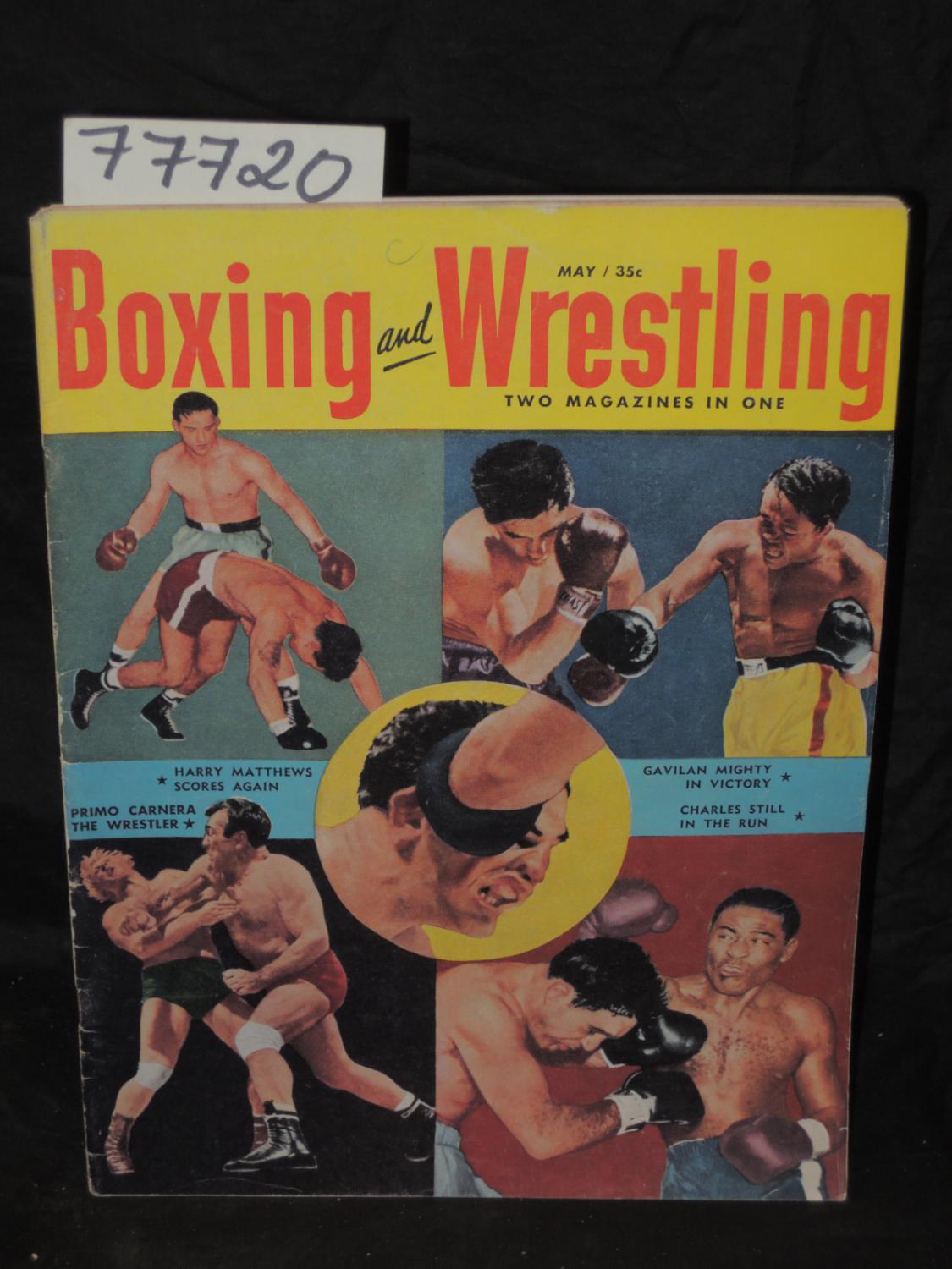 Boxing & Wrestling, 7 MAGAZINES Primo Carnera Ray Robinson Joe Walcott ...