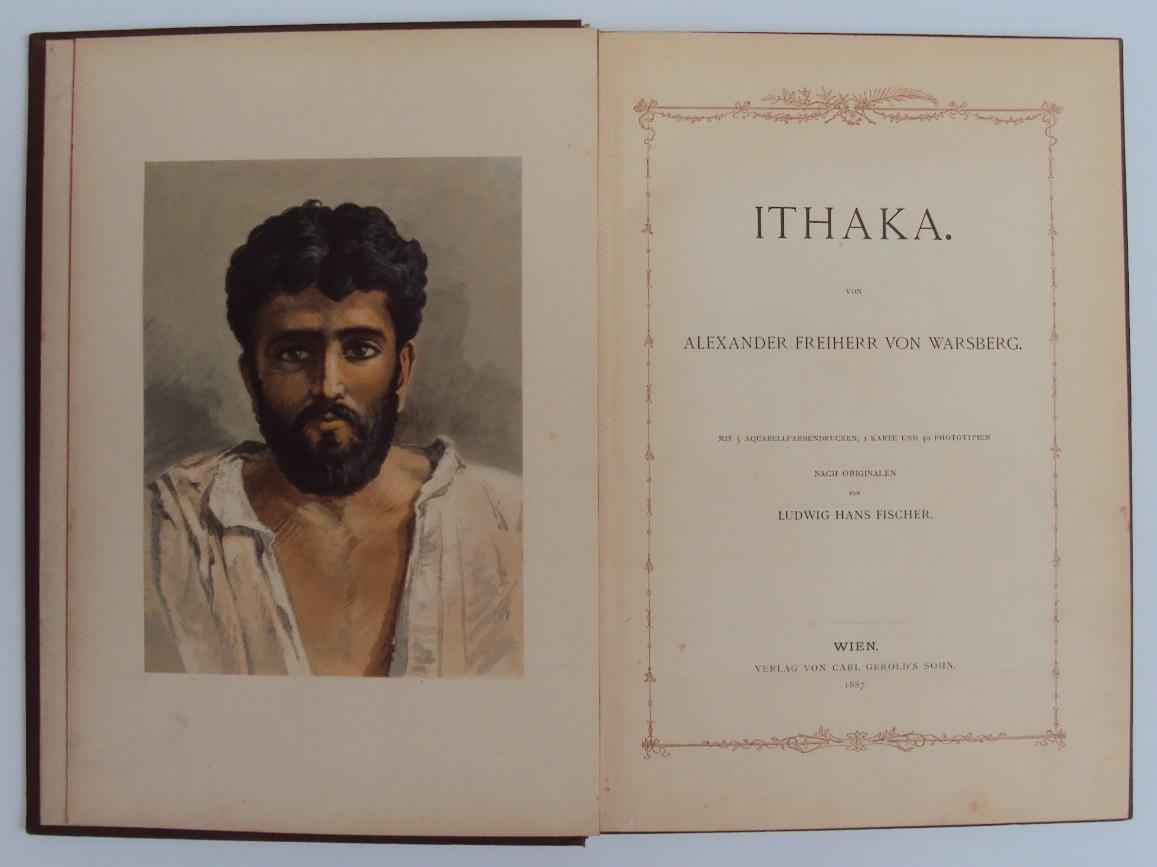 Ithaka. Mit 5 Aquarellfarbendrucken, 1 Karte u. 40 Phototypien nach ...